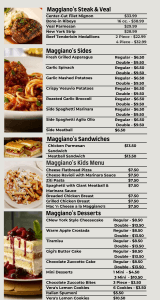 Maggiano's Menu - Updated Prices 2023