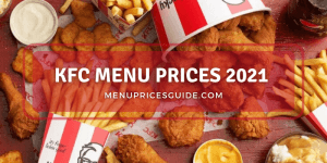 KFC Menu Prices - [Updated: 2023]
